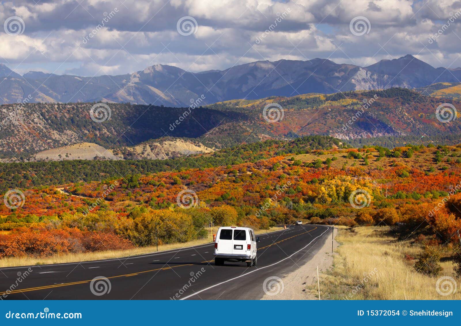 Scenic drive stock photo. Image of road, scene, mountains - 15372054