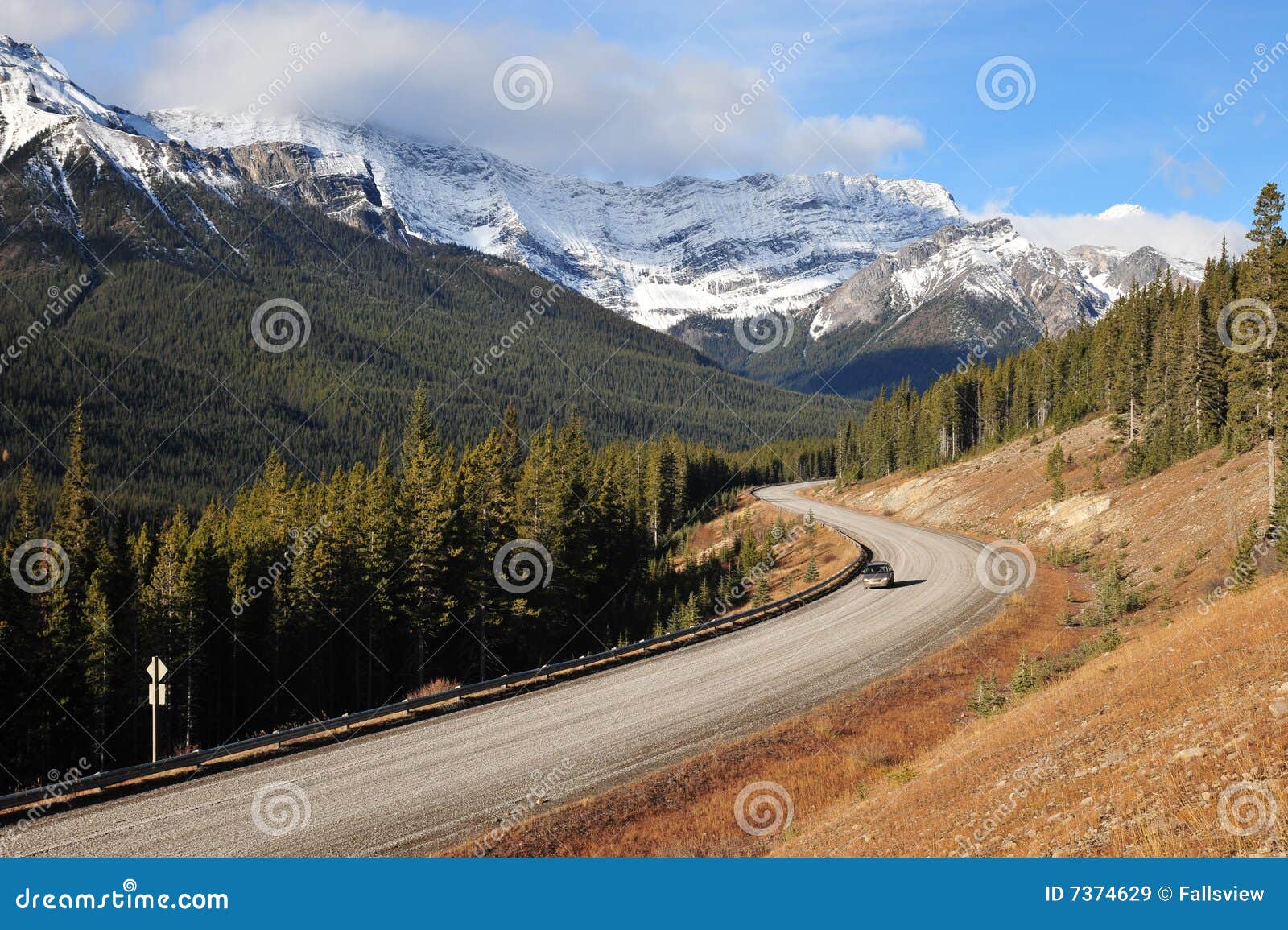 Scenic drive stock image. Image of blue, canadian, alpine - 7374629