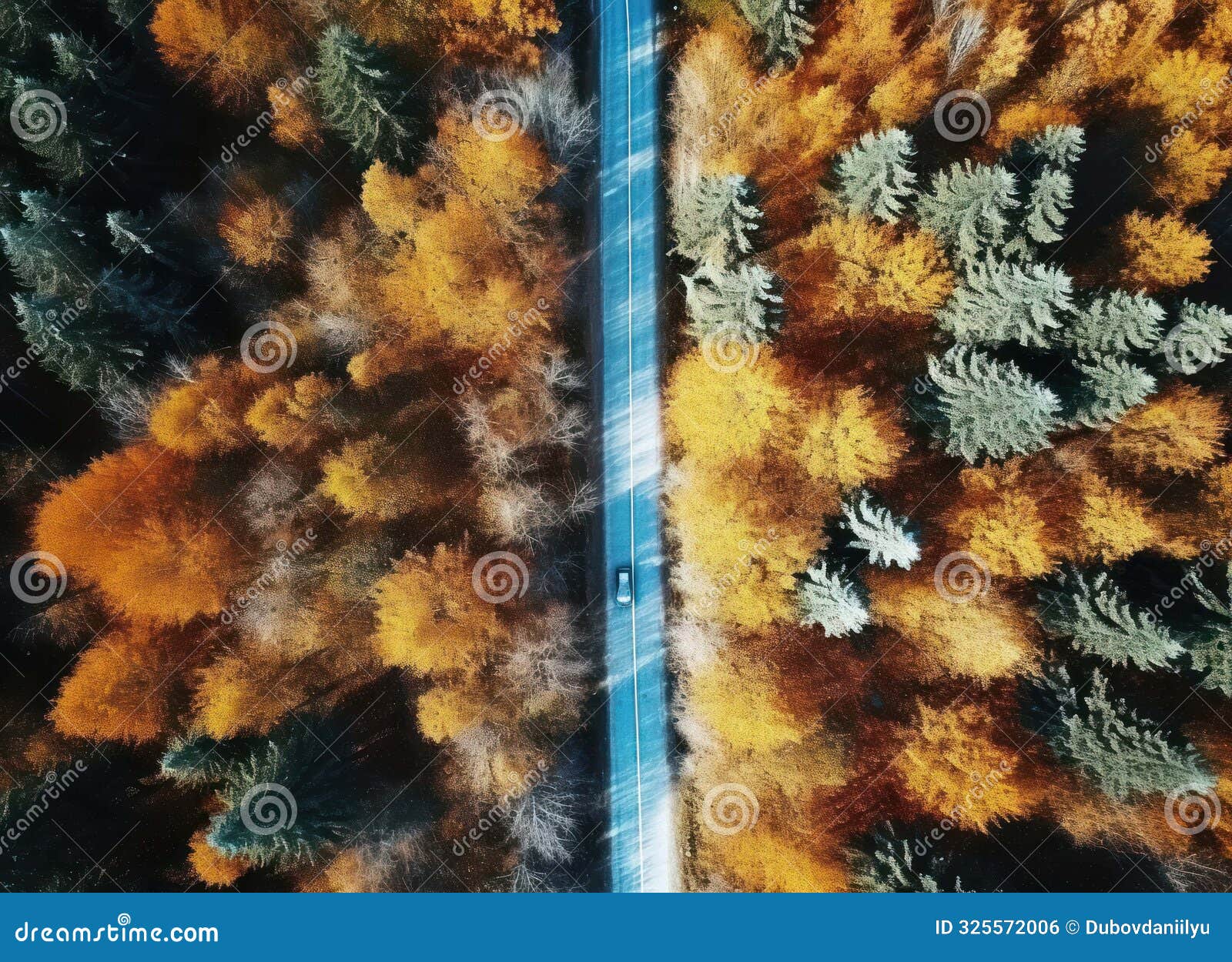 Scenic Empty Road Top View Landscape Background Stock Illustration ...