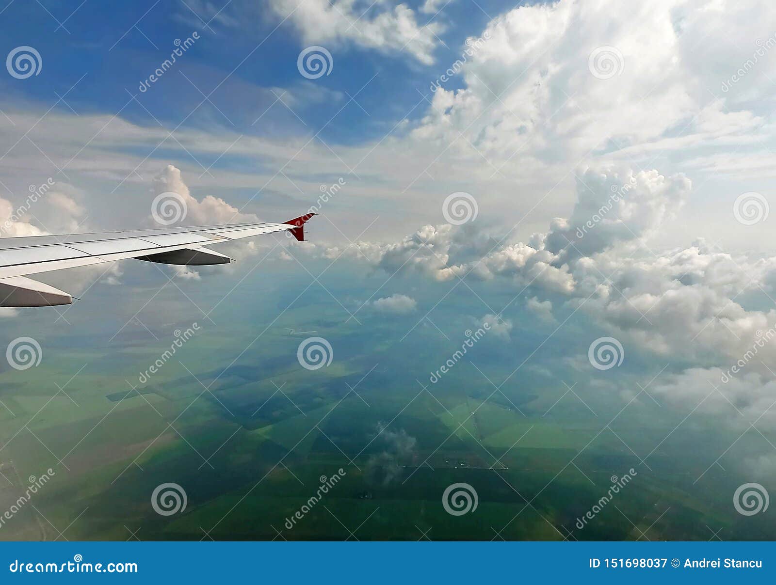 Flight above the clouds stock image. Image of clouds - 151698037