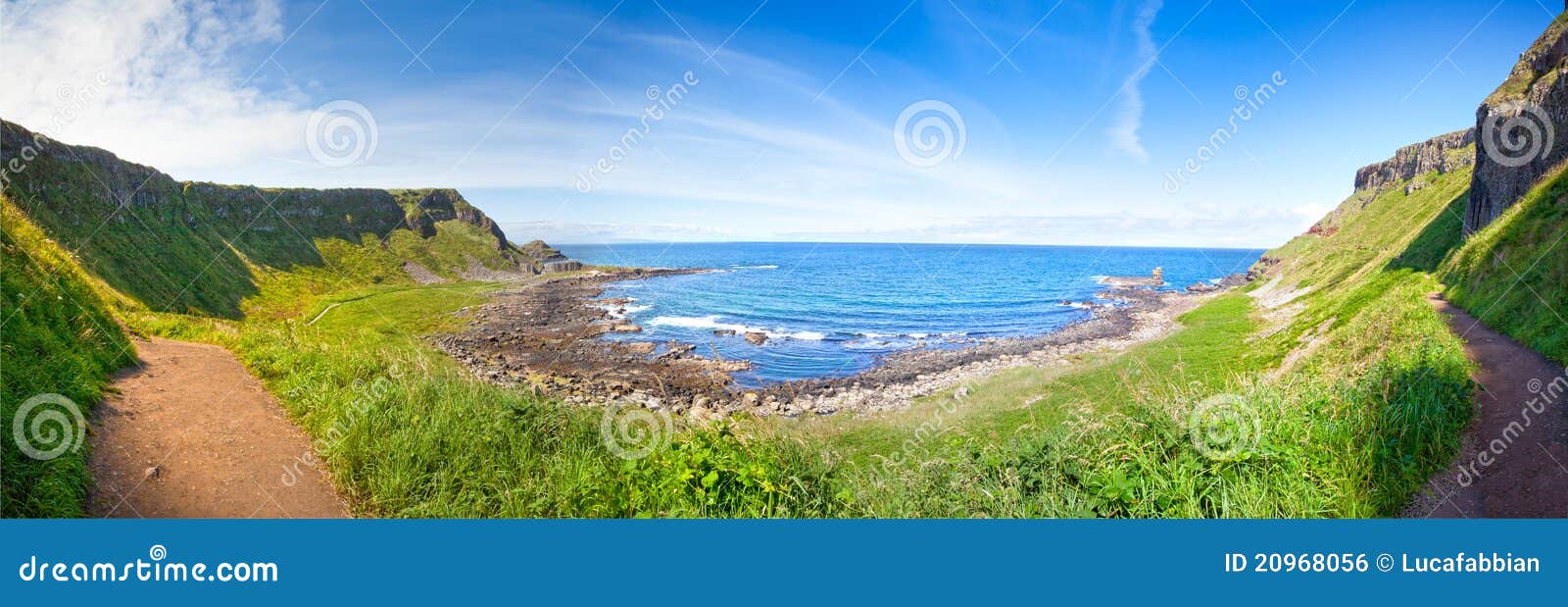 Scenic Footpath. Giant S Causeway. Stock Photo - Image of grass, lens ...