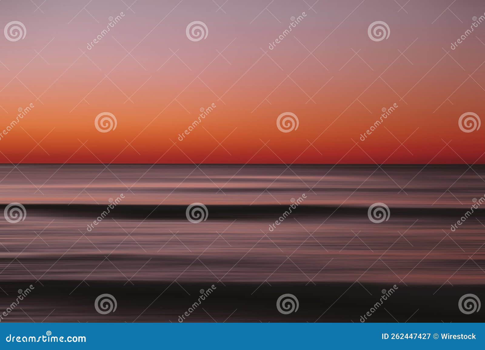 Scenic Front View of Horizon during Sunset Stock Image - Image of ...