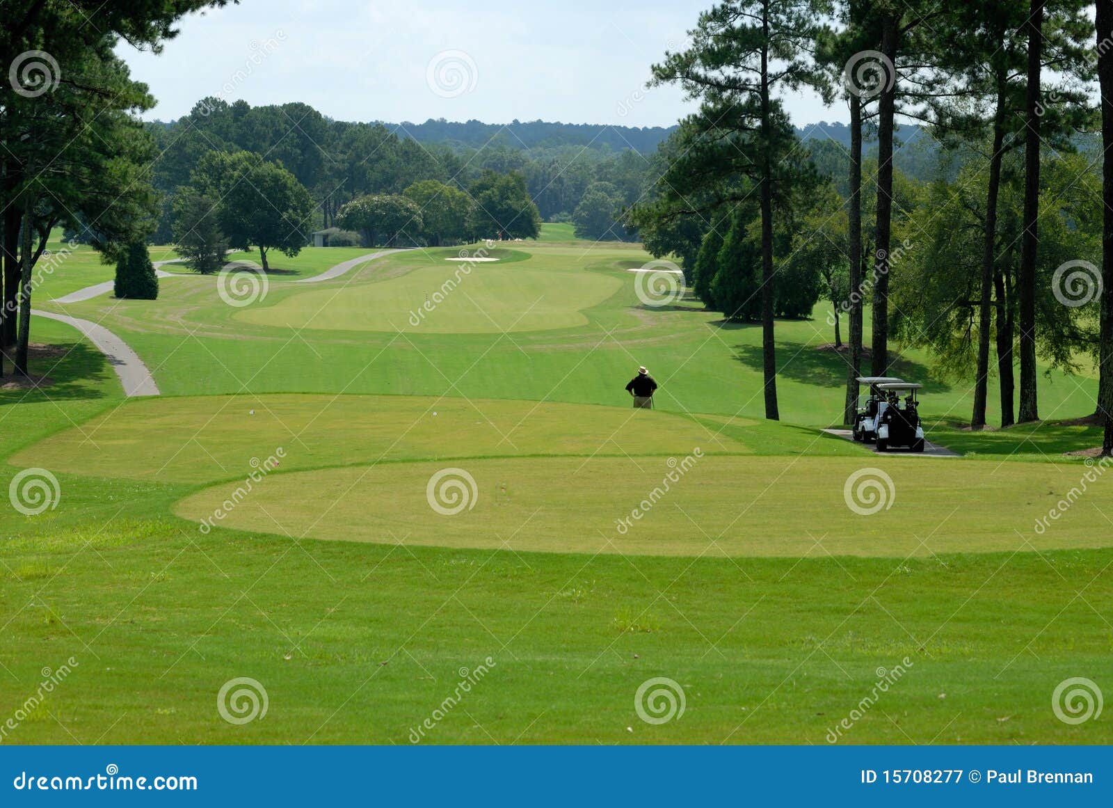 Scenic golf course stock image. Image of golfing, summer - 15708277