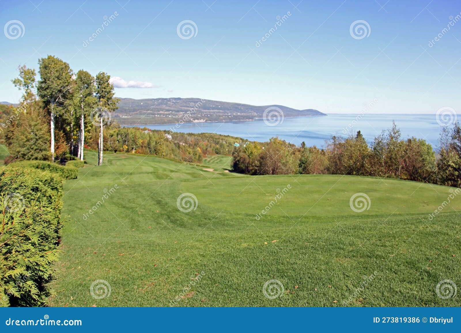 Scenic Golf Holes in the Fall Season Stock Photo - Image of exercise ...