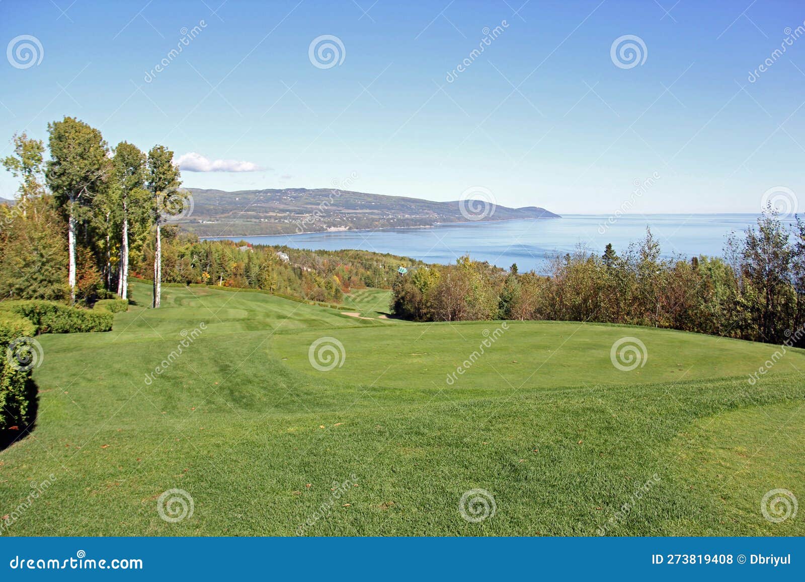 Scenic Golf Holes in the Fall Season Stock Photo - Image of exercise ...