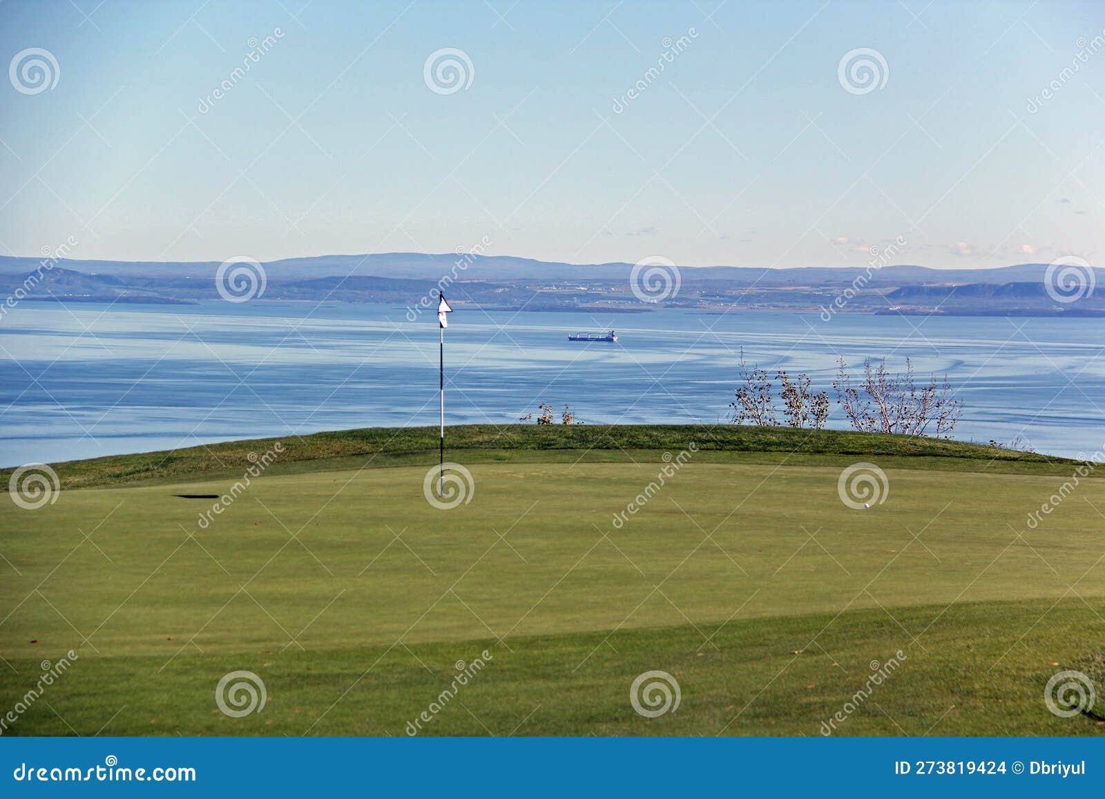 Scenic Golf Holes in the Fall Season Stock Photo - Image of grass ...