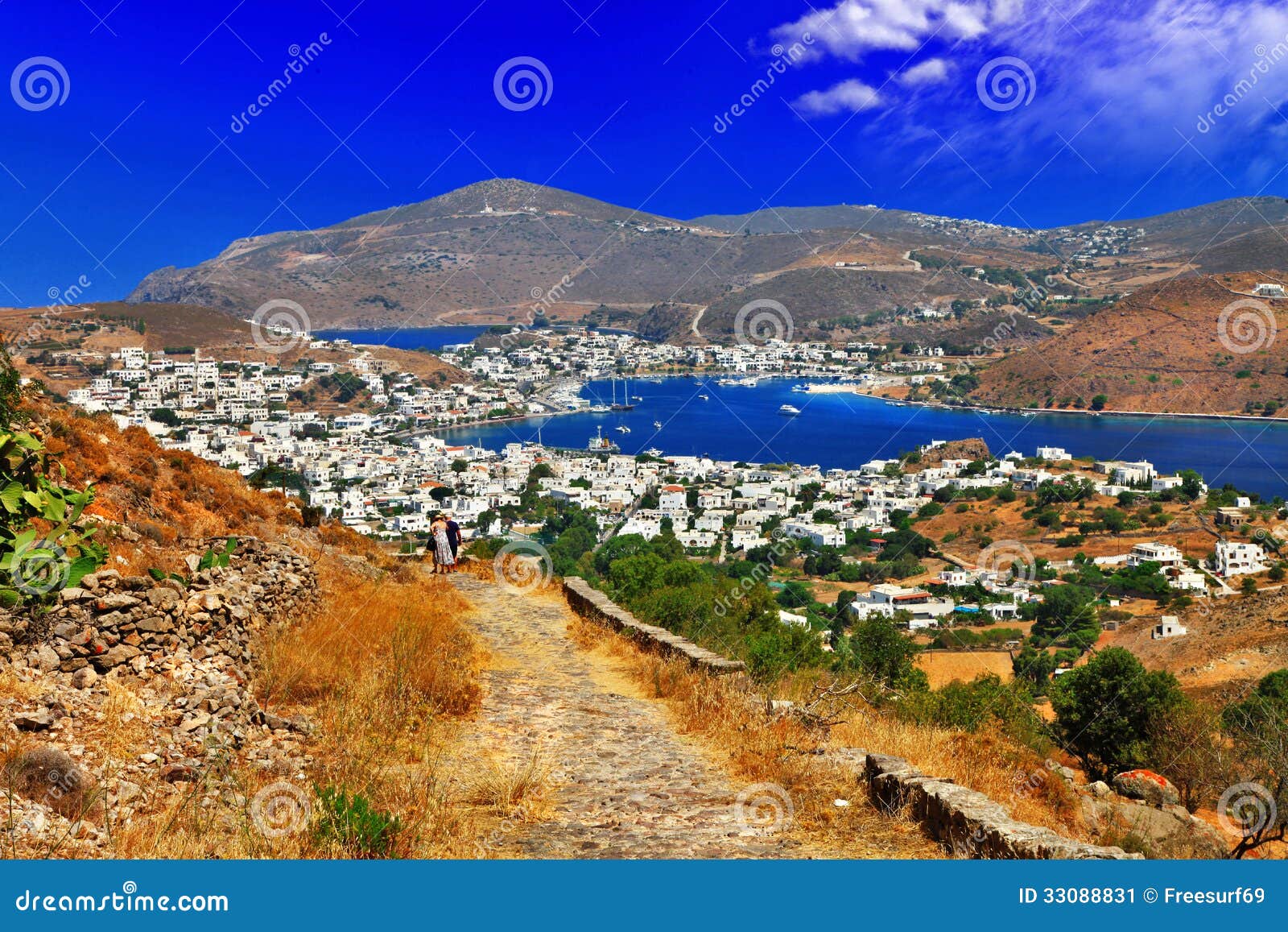 Scenic Greek Islands - Patmos Stock Image - Image of john, cruise: 33088831