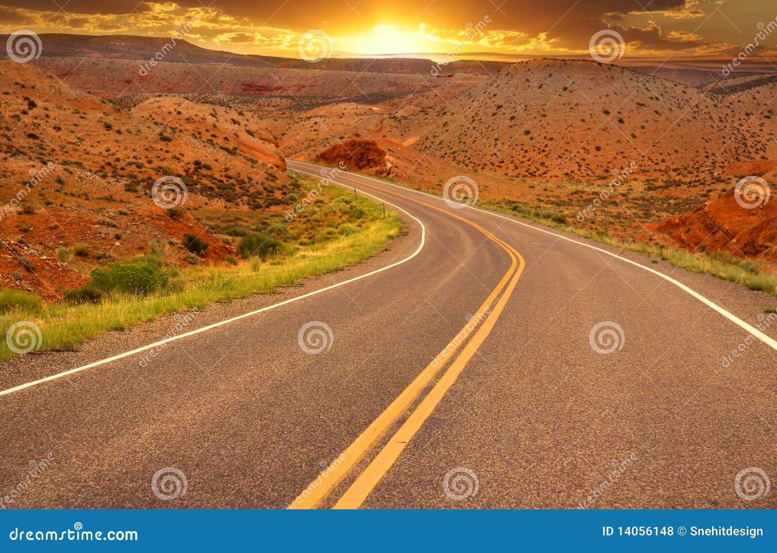 Scenic high way stock photo. Image of rural, horizon - 14056148