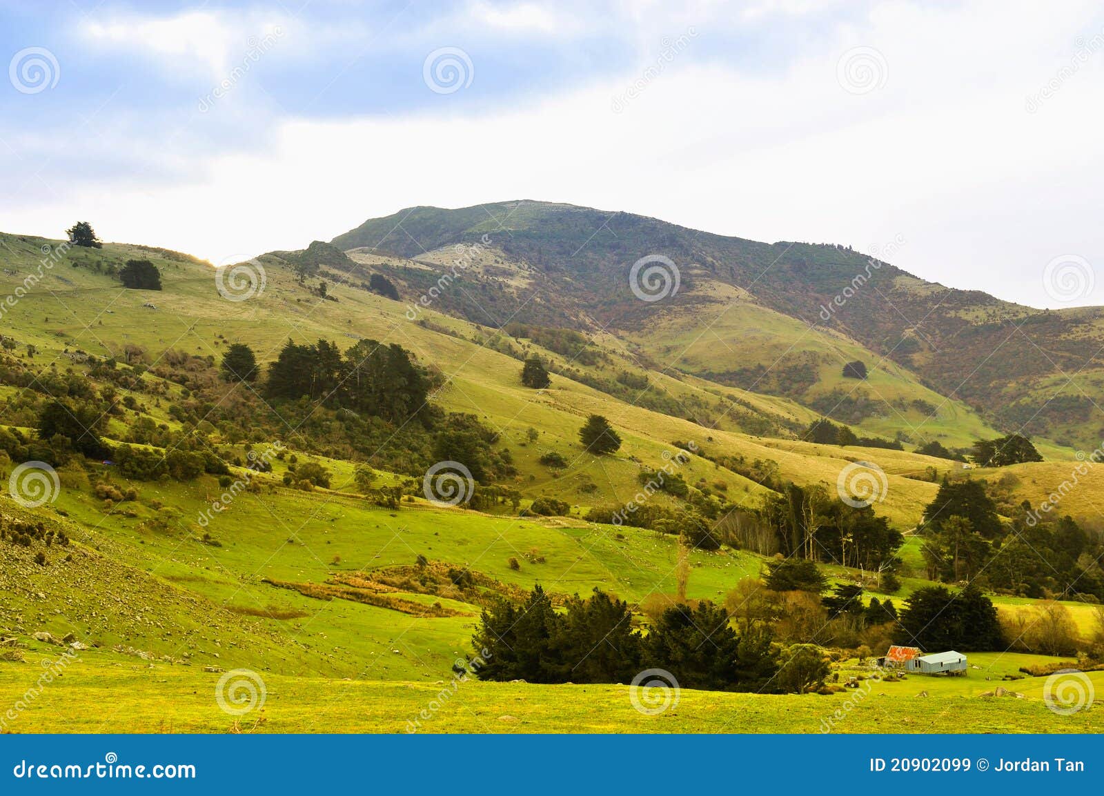 Scenic hillside landscape stock image. Image of cloud - 20902099