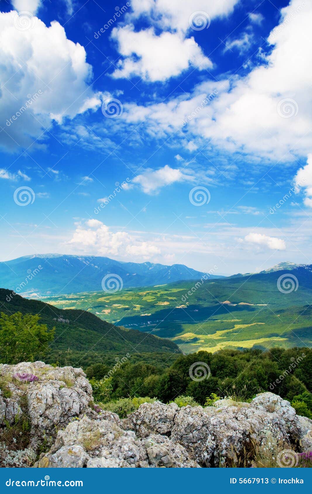 Scenic hillside landscape stock image. Image of hill, tree - 5667913