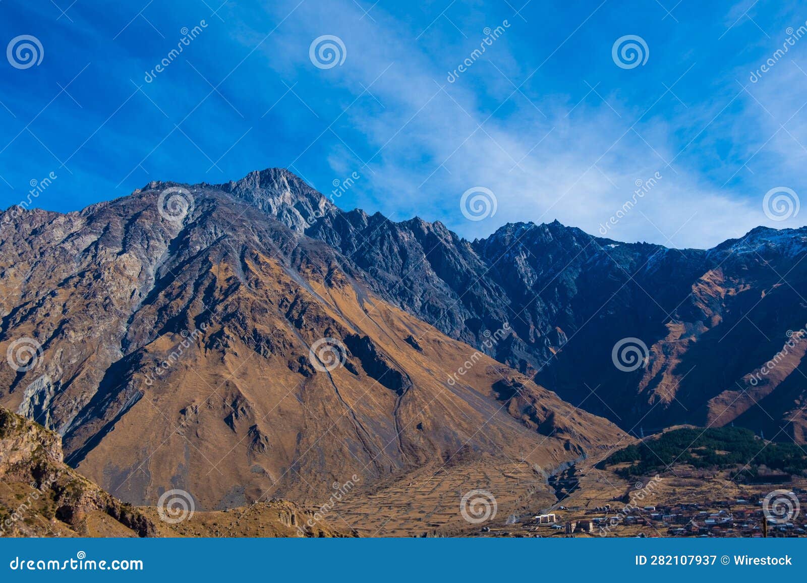 Scenic Image of Kazbegi Mountain in the Mtskheta-Mtianeti Region of ...