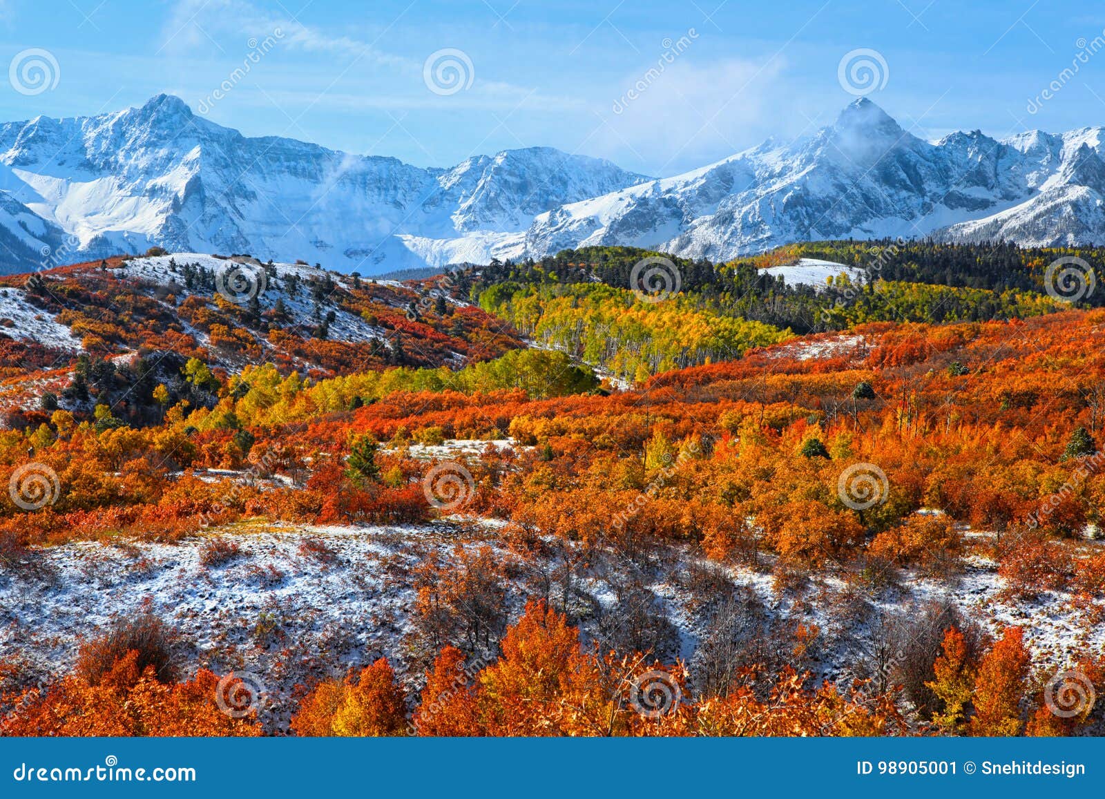 Dallas Divide in Autumn Time Stock Image - Image of scenic, snowy: 98905001