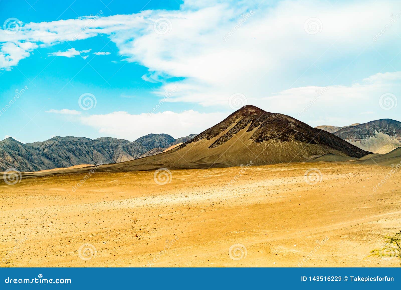 Scenic Landscape at Nazca with the Desert and Mountain Stock Image ...