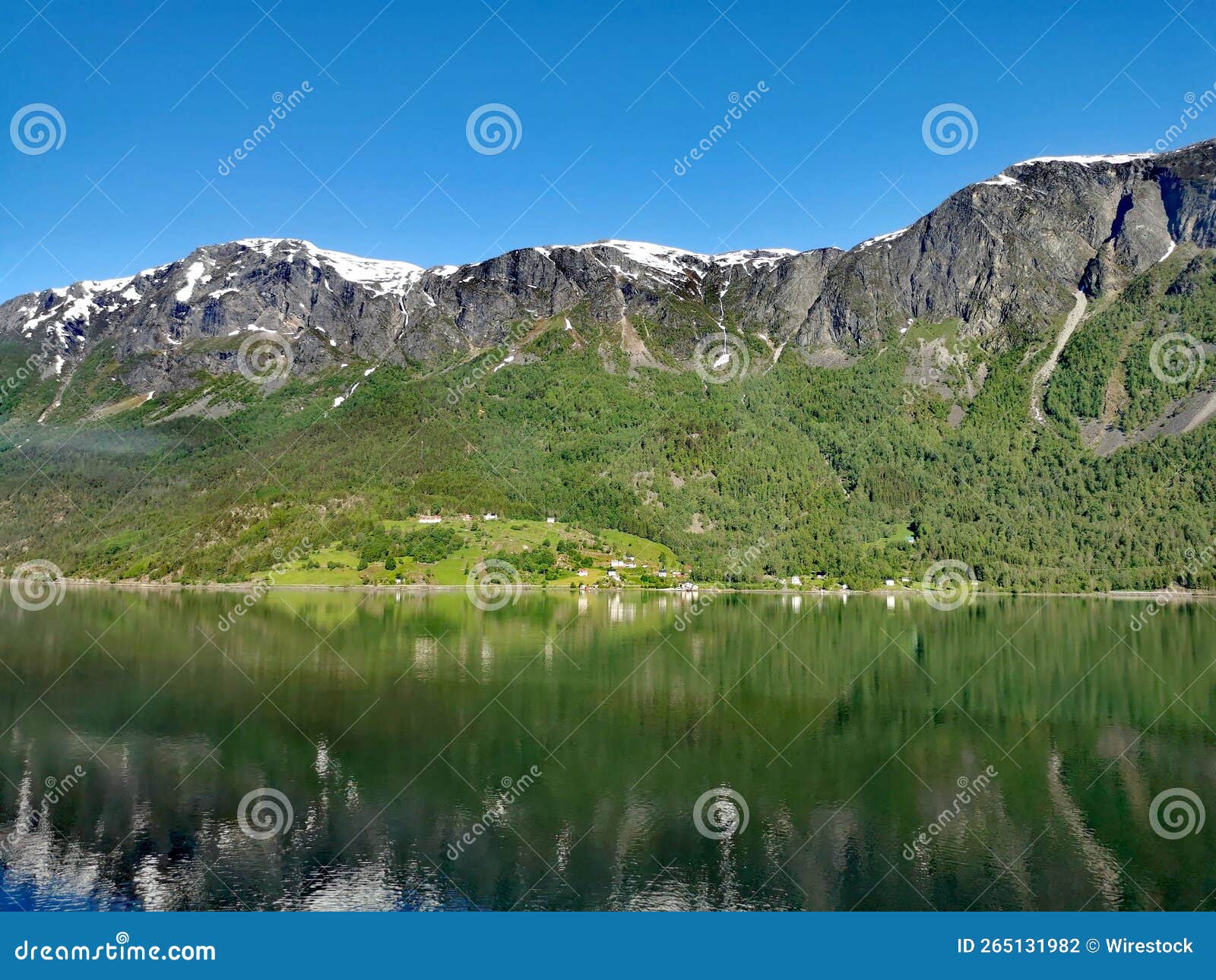 Scenic Landscape with Sharp Mountain Peaks Under the Sunlight Stock ...