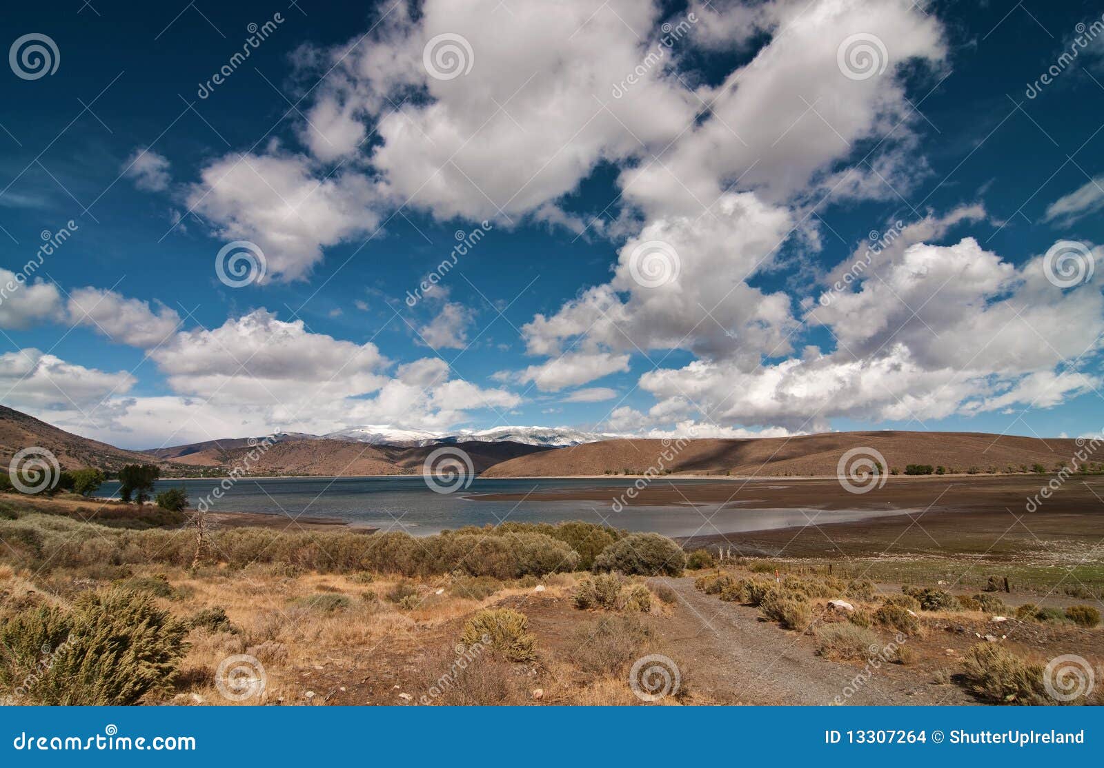 Scenic Landscape with Sky and Clouds Stock Photo - Image of high, light ...
