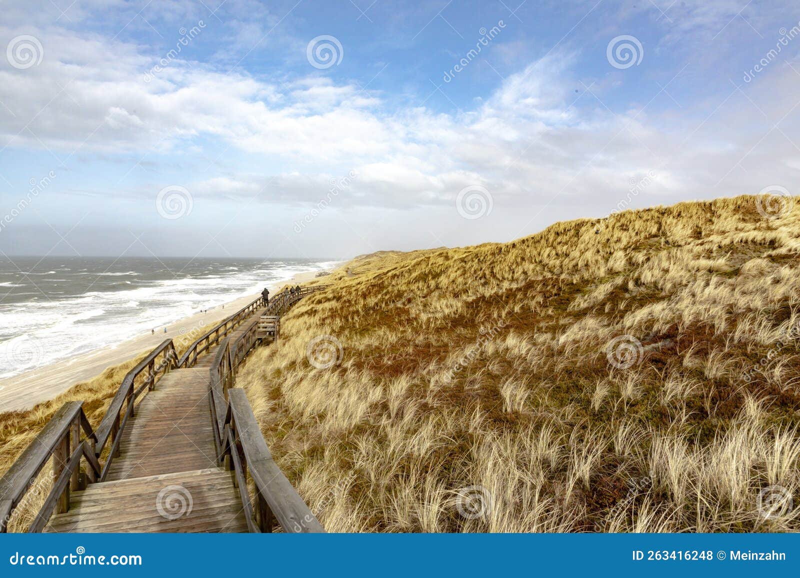 Scenic Landscape in Sylt with Ocean, Dune and Empty Beach Stock Photo ...