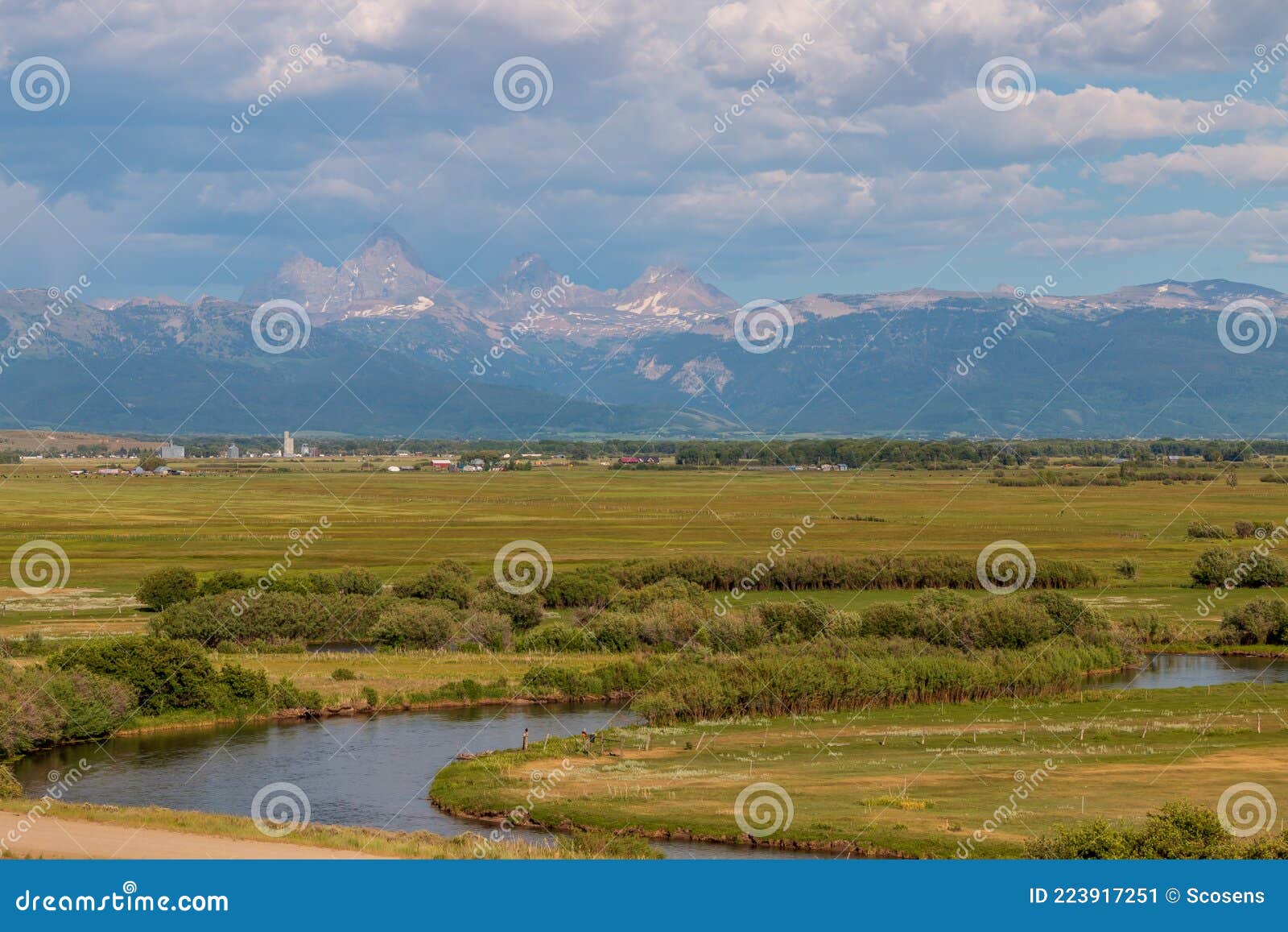 Scenic Teton Valley Idaho Landscape Stock Image - Image of mountains ...