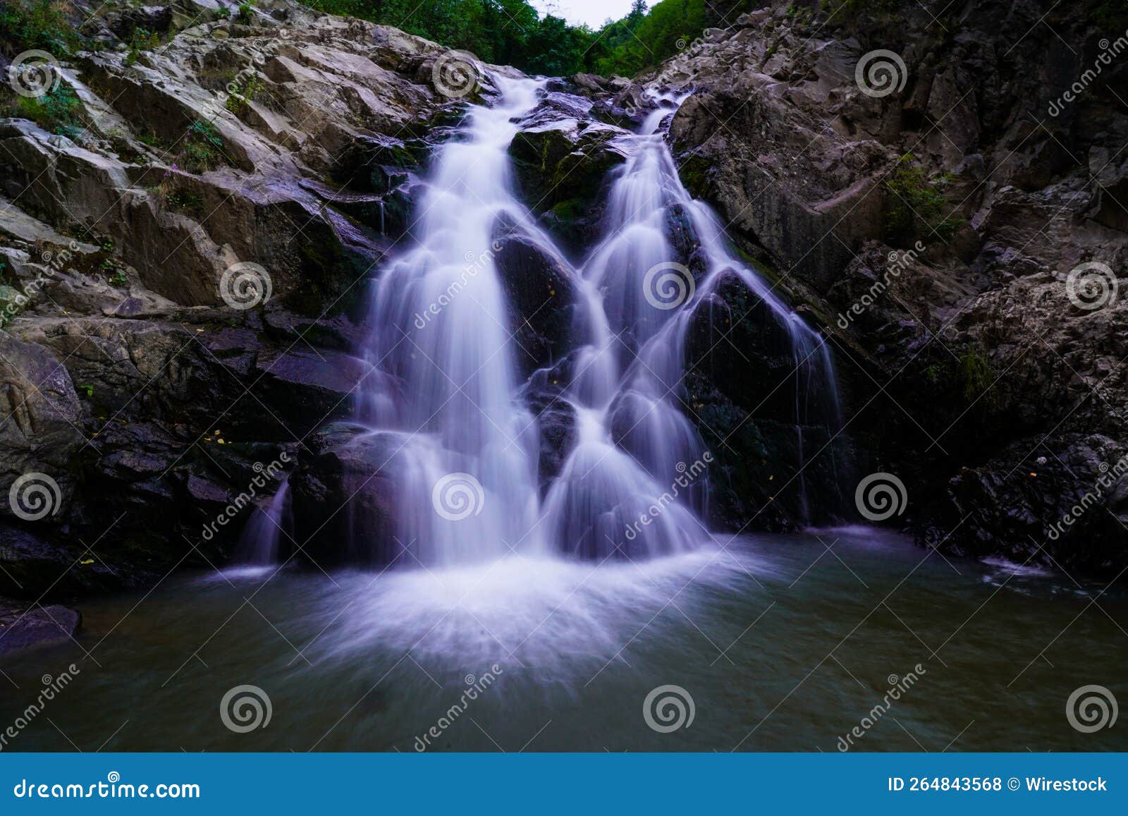 Magical Waterfall In New Zealand Stock Photography | CartoonDealer.com ...