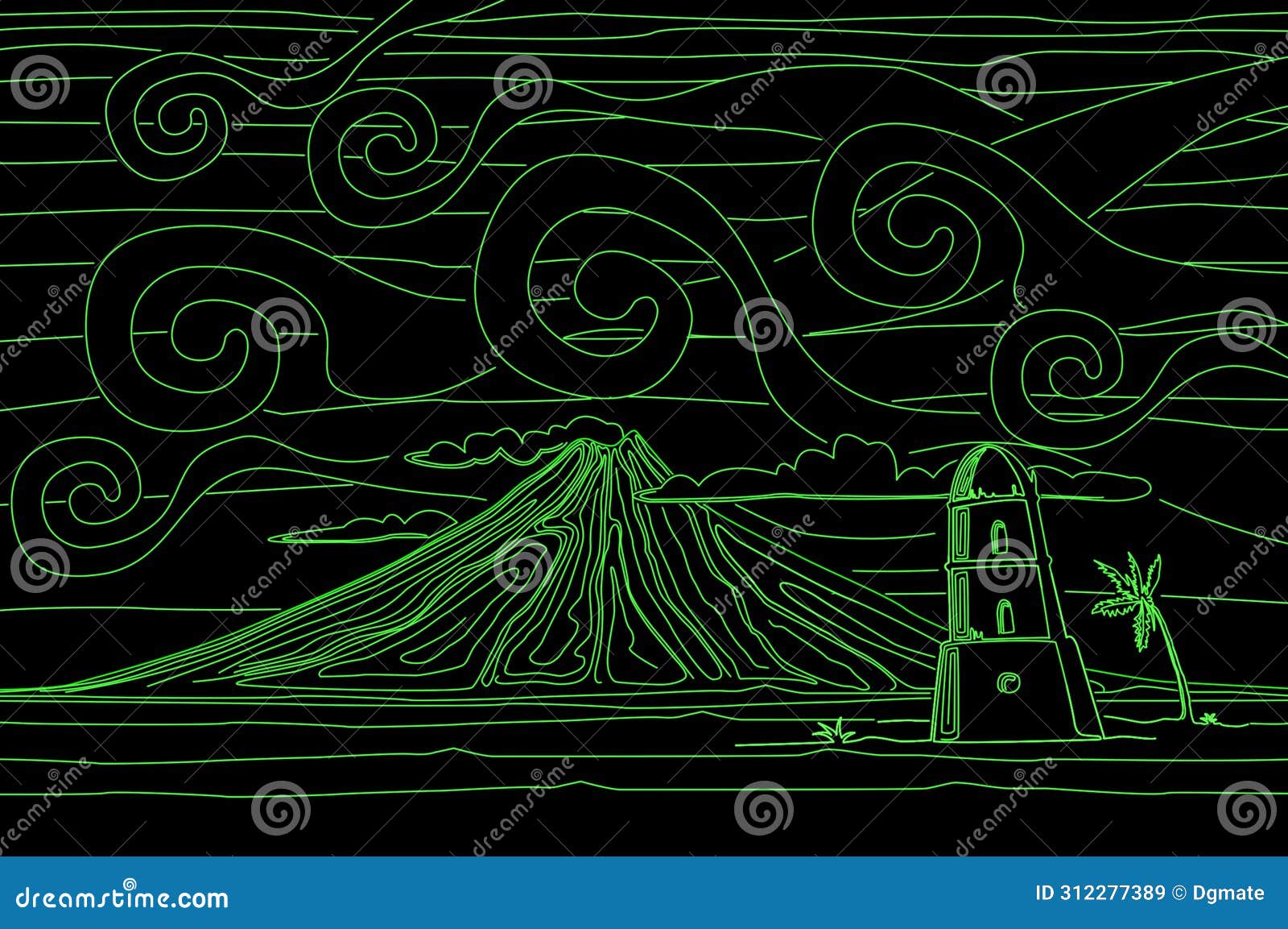 Scenic Mayon Volcano, Philippines, Art. Royalty-Free Stock Photo ... Scenic Mayon Volcano, Philippines, Art. Royalty-Free Stock Photo ...
