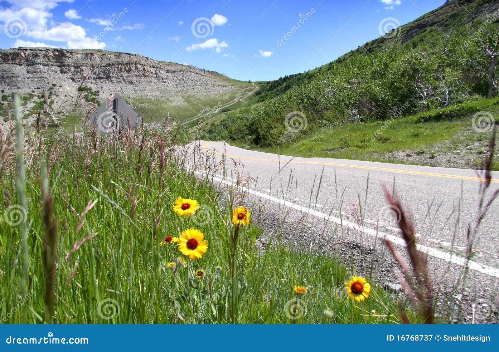 Scenic mountain drive stock image. Image of tourism, mountains - 16768737