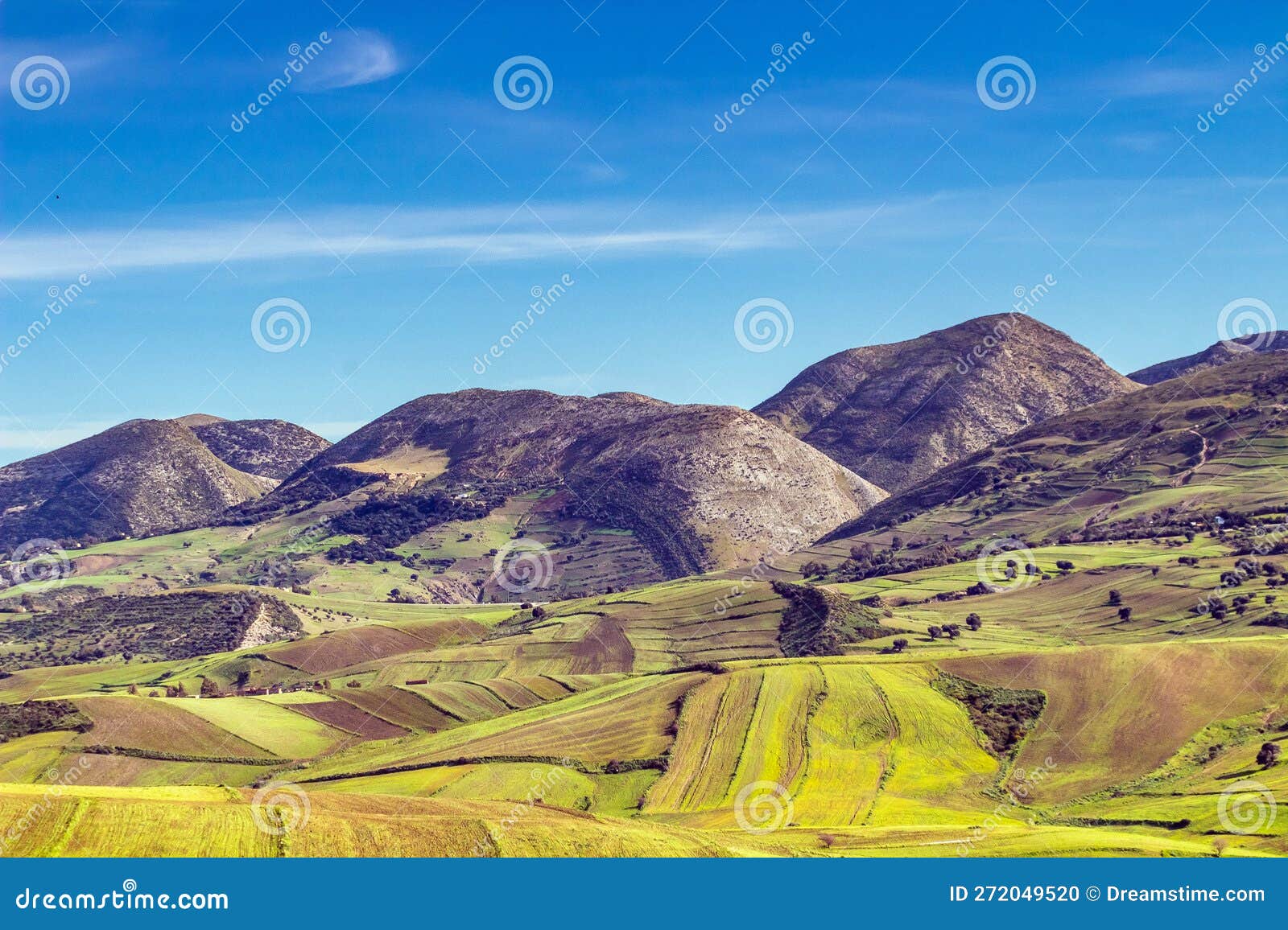 Scenic Mountain Field Landscape in Mateur, Bizerte, Tunisia Stock Photo ...