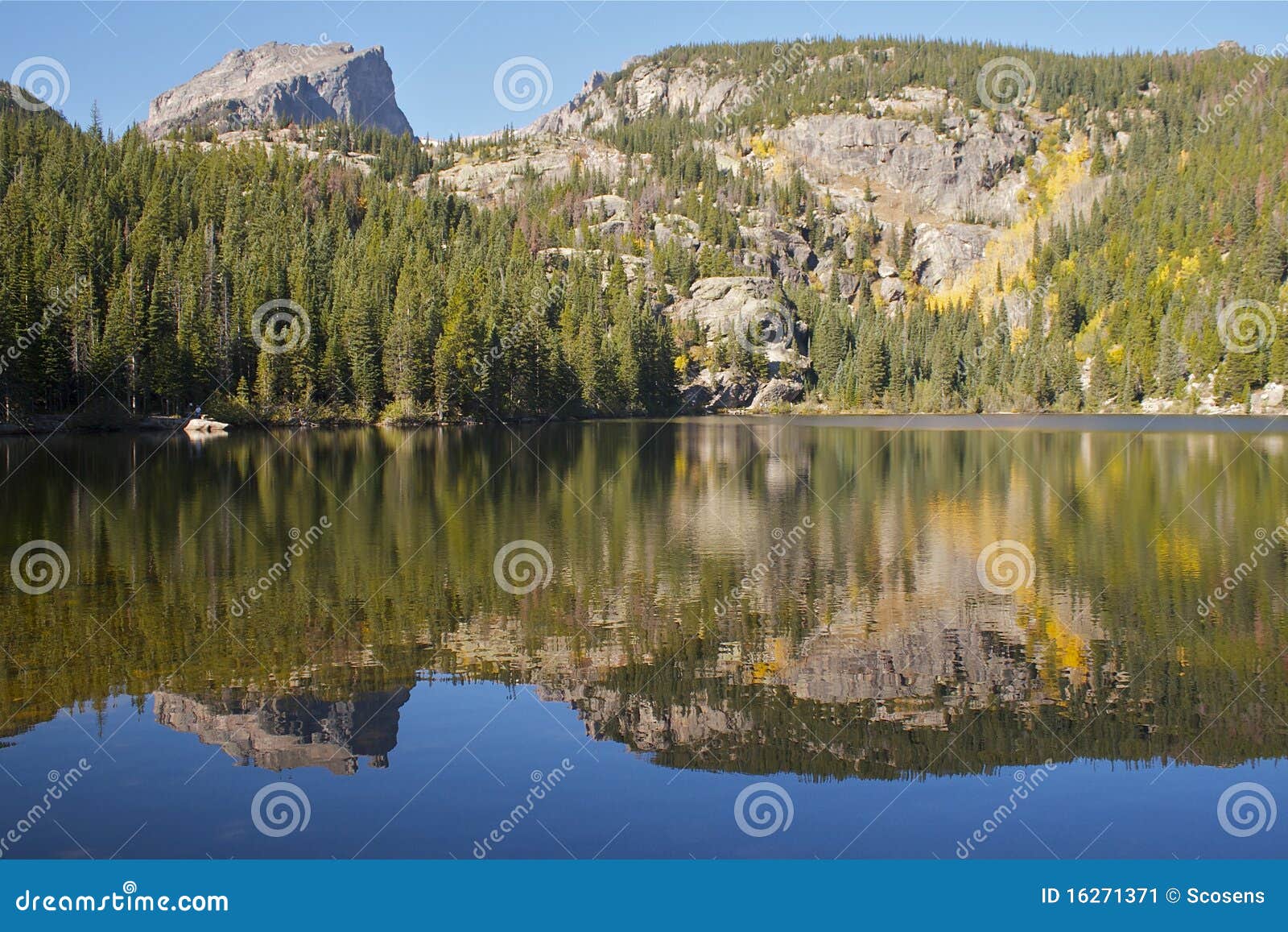 Scenic Mountain Lake in Fall Stock Image - Image of park, lake: 16271371