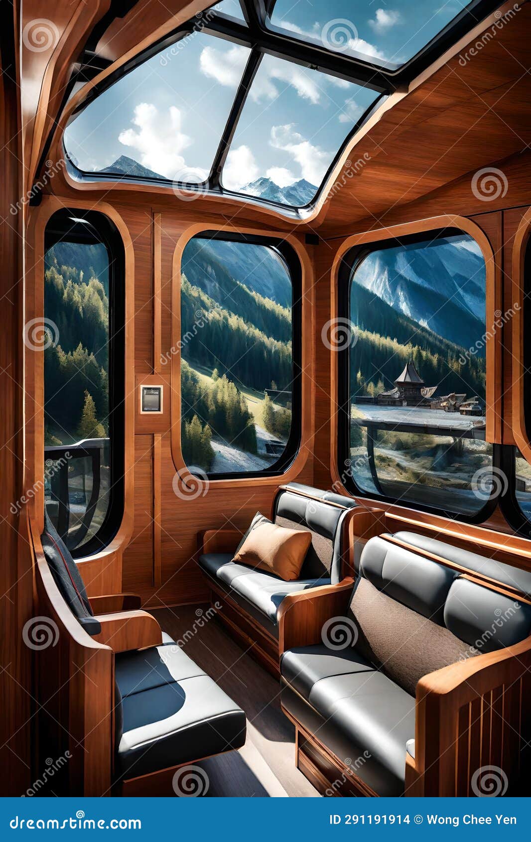 Old Train Cabin Interior. Old Train Carriage. Inside The Wagon Train ...