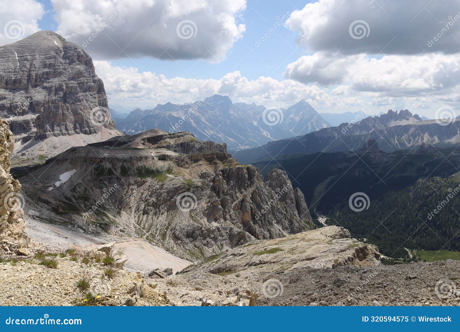 Scenic Mountain Trail Overlooks Valley Below Stock Image - Image of ...