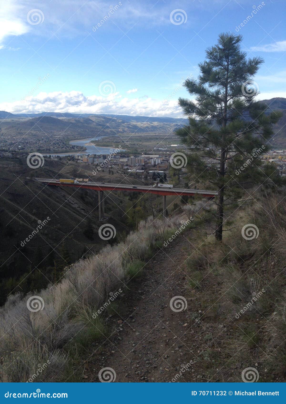 Scenic Mountain View of Downtown Kamloops Stock Photo - Image of ...