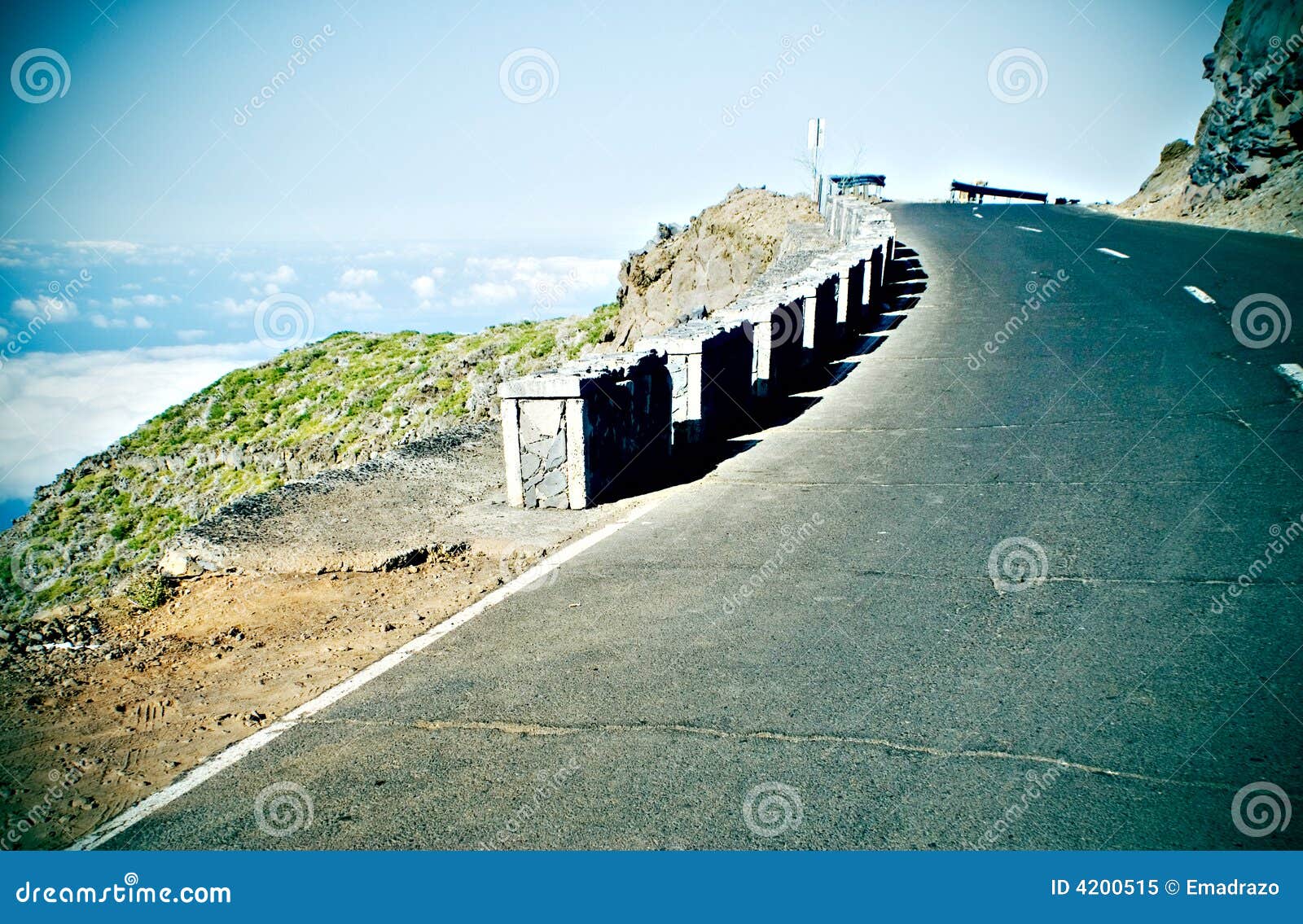 Scenic mountainside road stock image. Image of sloping - 4200515