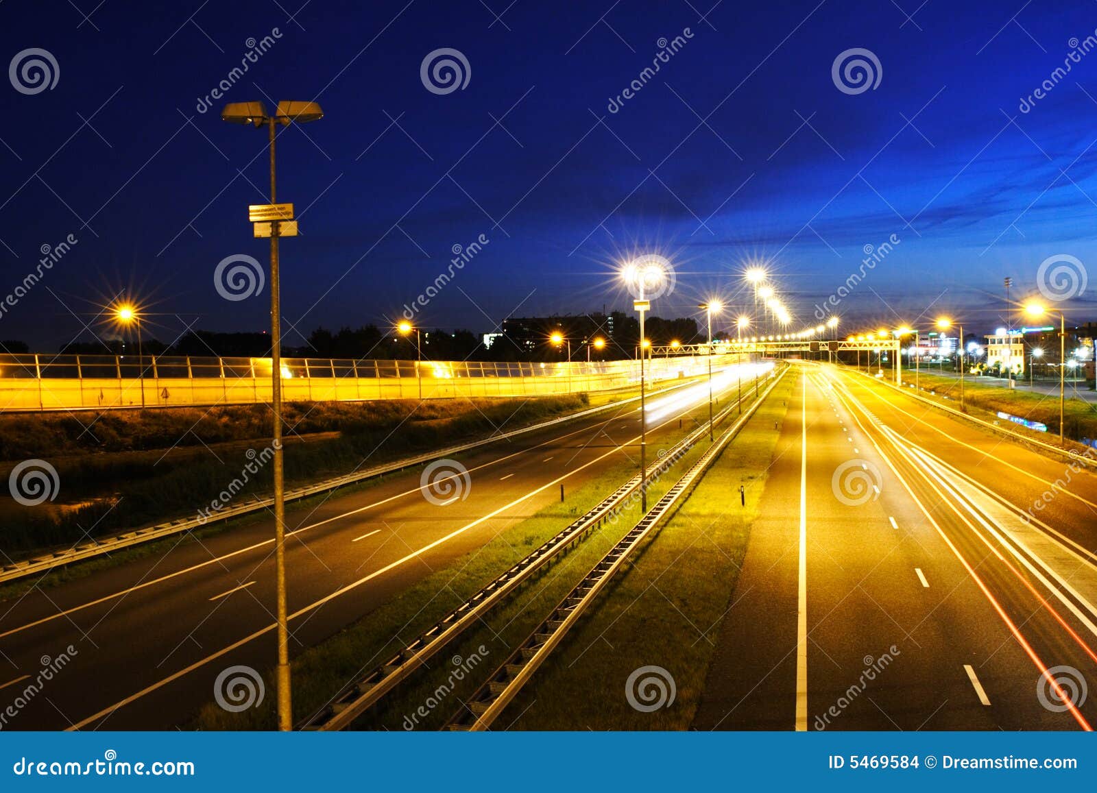 A Scenic Night Highway stock photo. Image of speed, traffic - 5469584