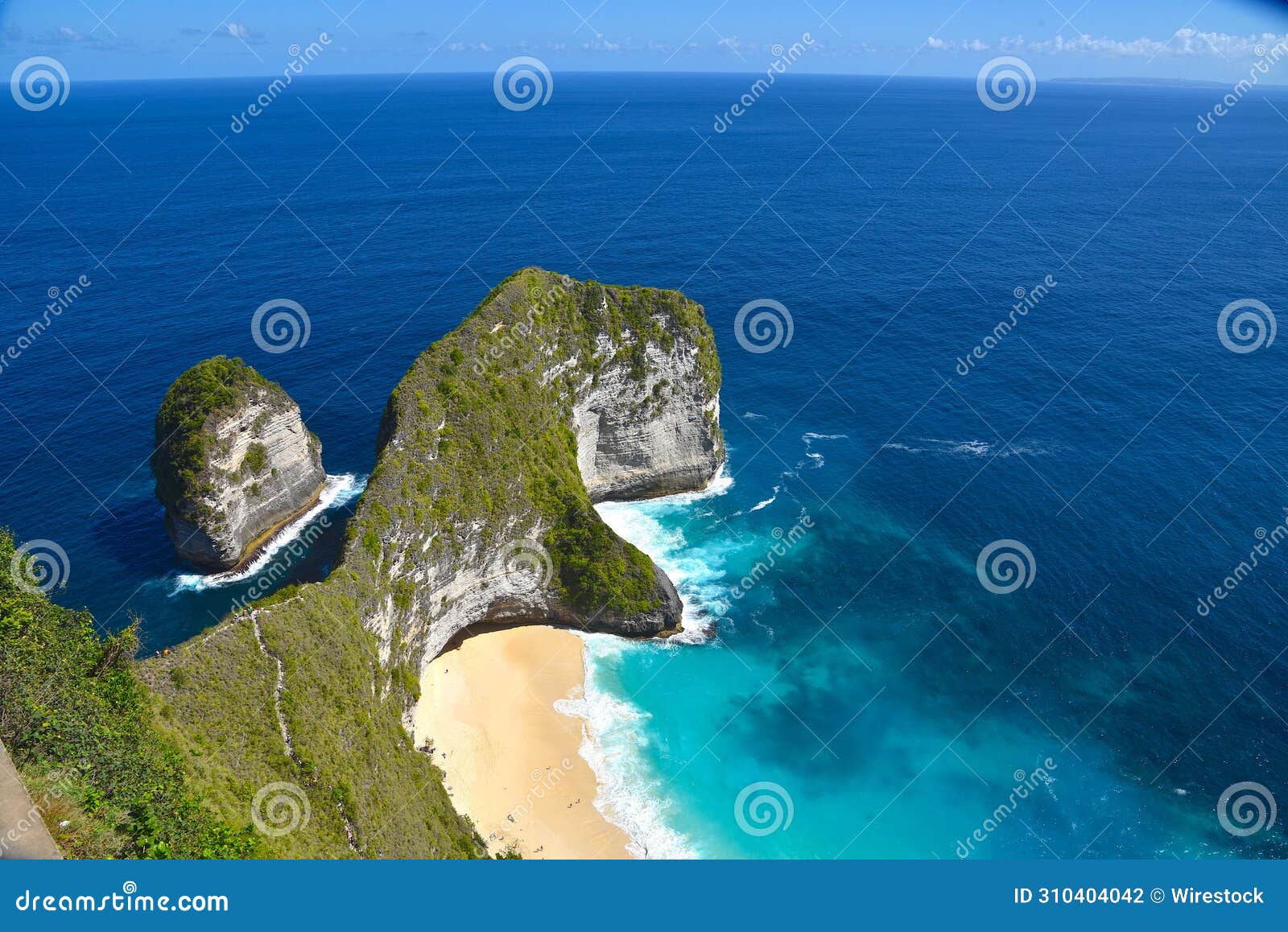 Scenic Ocean Cliff Overlooking Beautiful Blue Water Stock Photo - Image ...