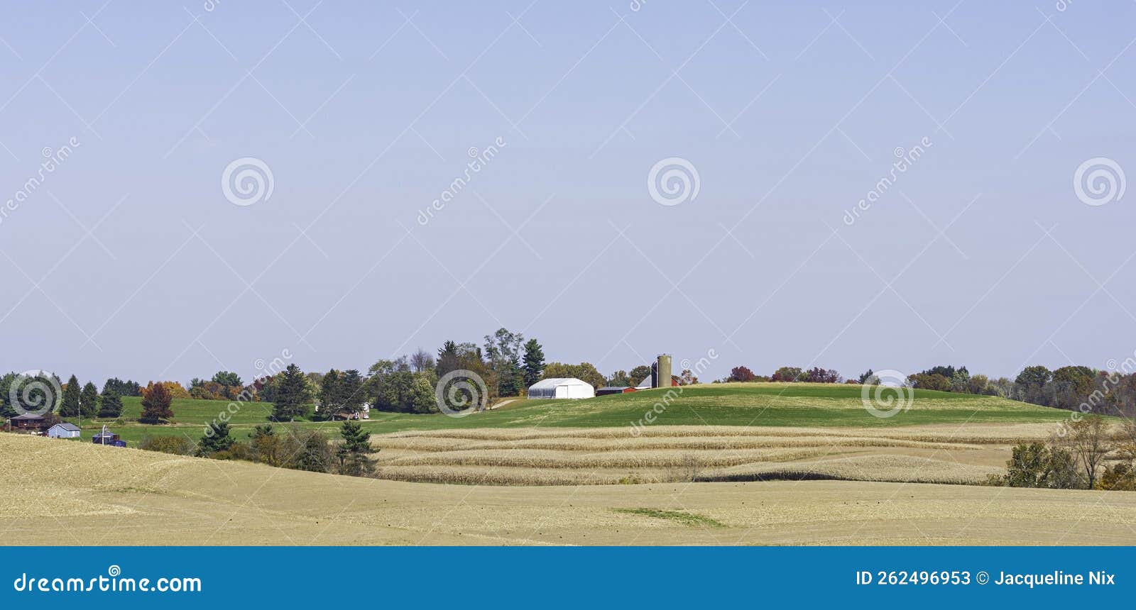 Scenic Ohio Farmland Landscape Stock Image - Image of autumn, corn ...