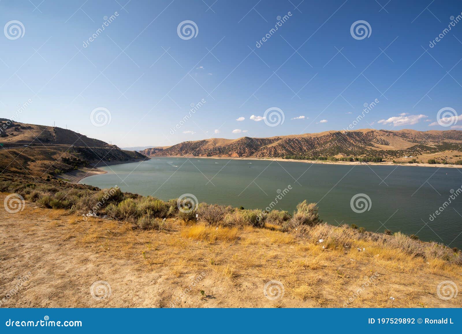 Scenic Overlook of Echo Reservoir in Utah Stock Photo - Image of fell ...