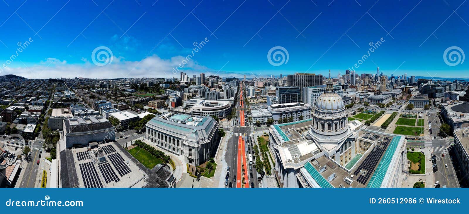 Scenic Panoramic View of the City Hall of San Francisco Stock Photo ...