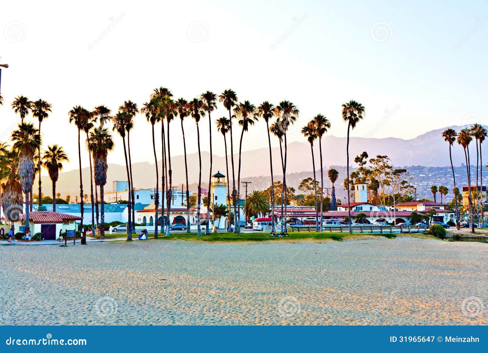 Scenic Pier in Santa Barbara Stock Image - Image of landscape, nature ...