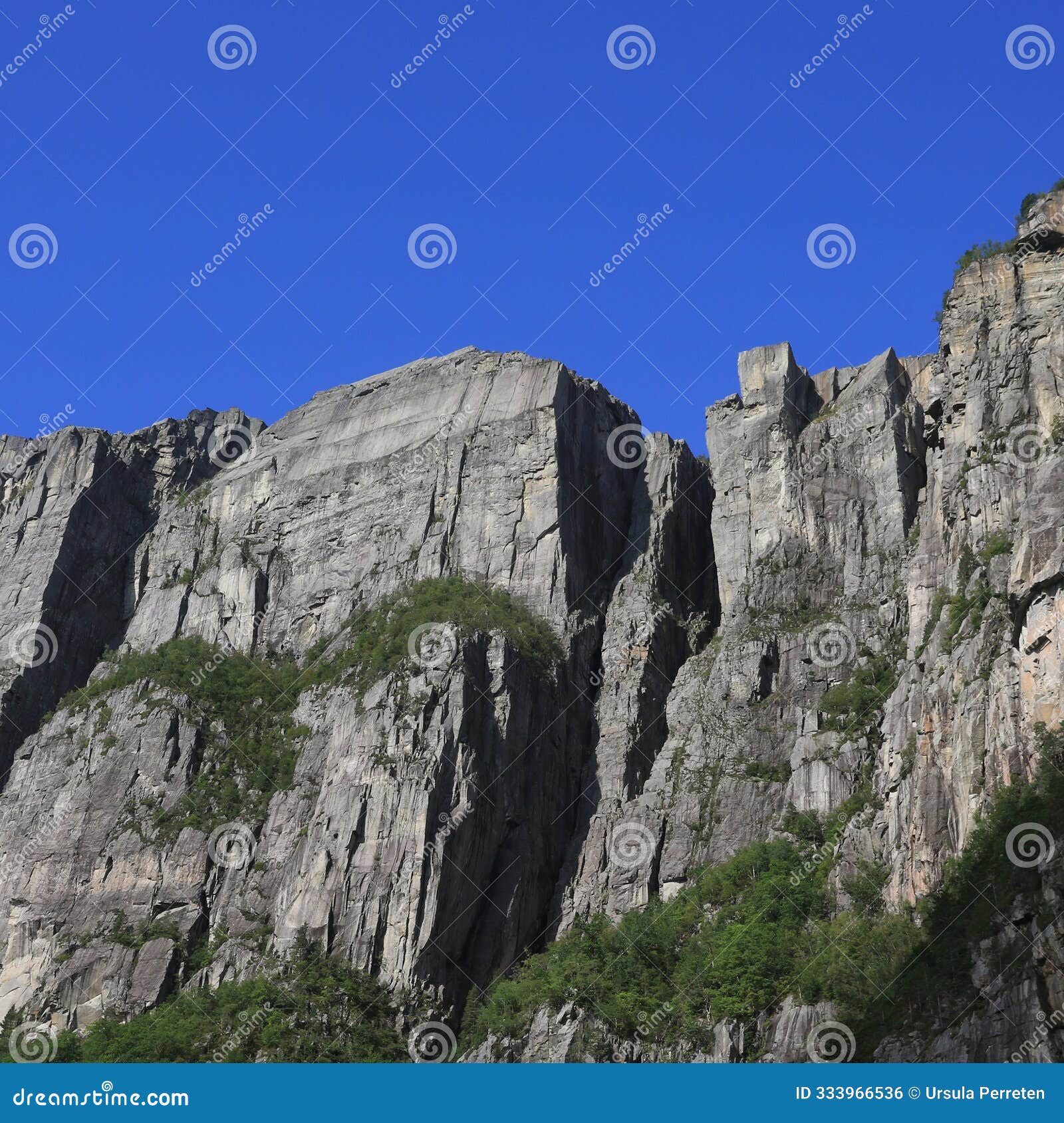 Scenic Pulpit Rock Preikestolen Seen from Below Stock Photo - Image of ...