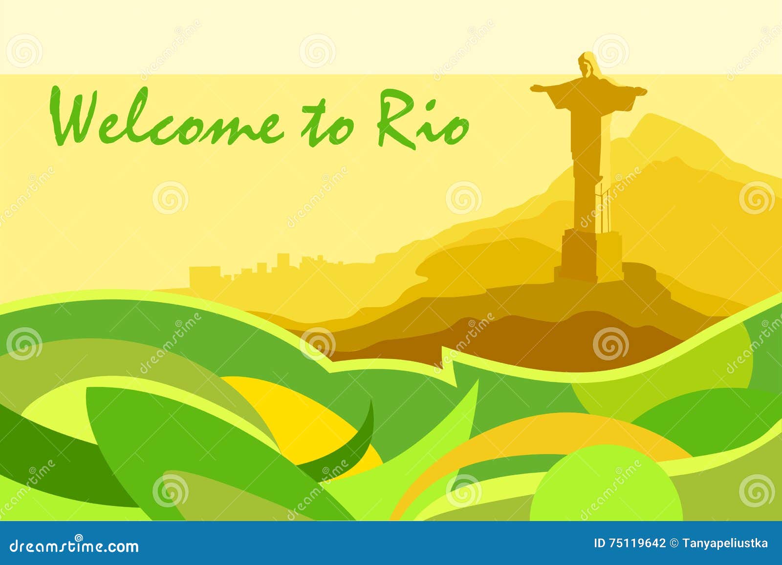 Scenic Rio Postcard editorial photography. Illustration of banner ...