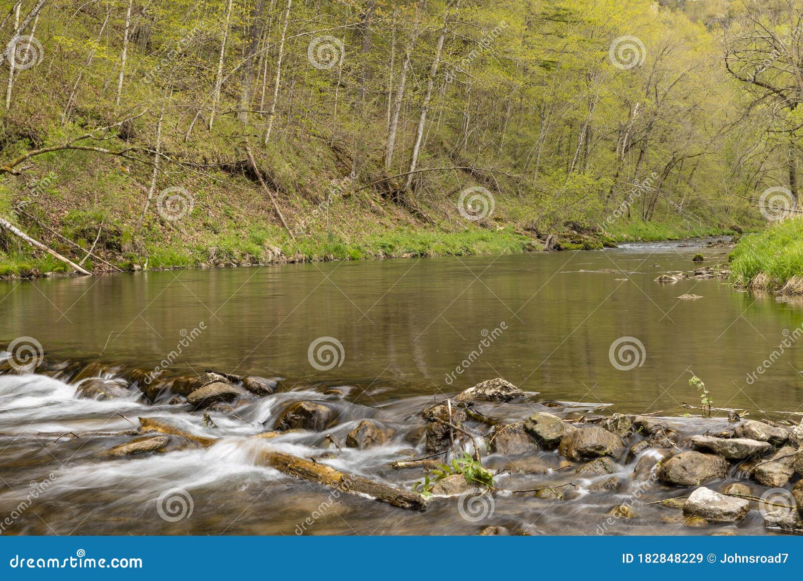 Whitewater River in Spring stock image. Image of rock - 182848229