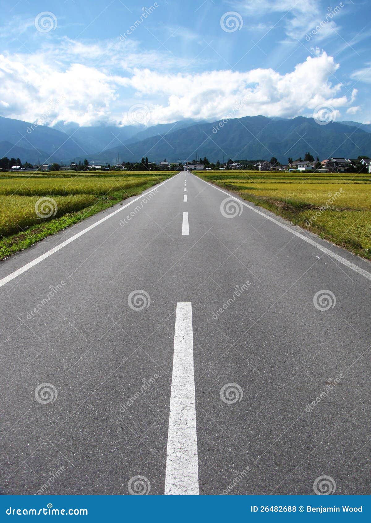 Scenic Road stock photo. Image of road, fields, countryside - 26482688