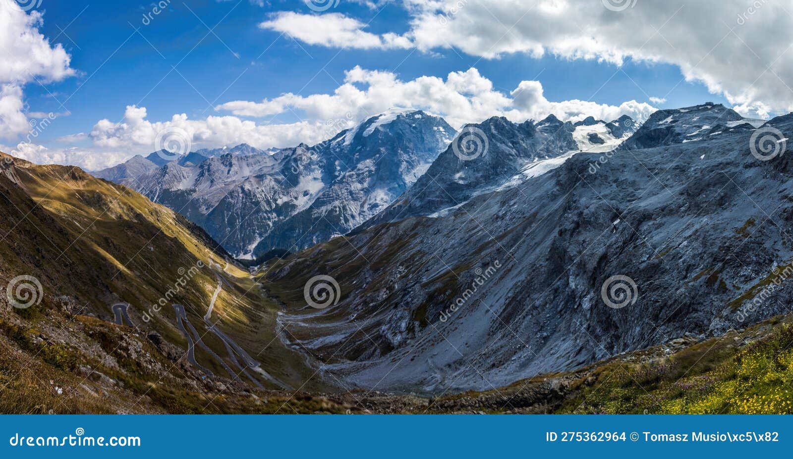 Scenic road in Alps stock photo. Image of travel, stelvio - 275362964
