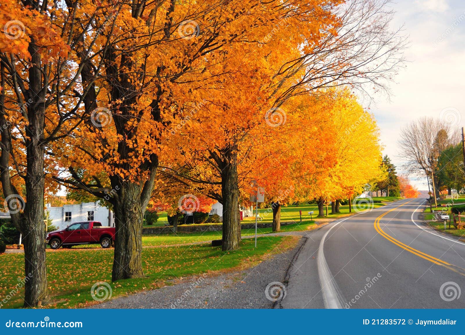 Scenic Road in fall stock photo. Image of road, scenic - 21283572