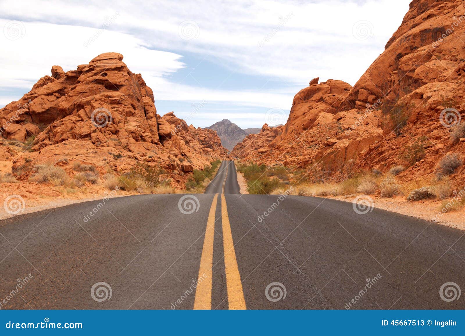 Scenic Road in Valley of Fire State Park, Nevada, USA Stock Image ...
