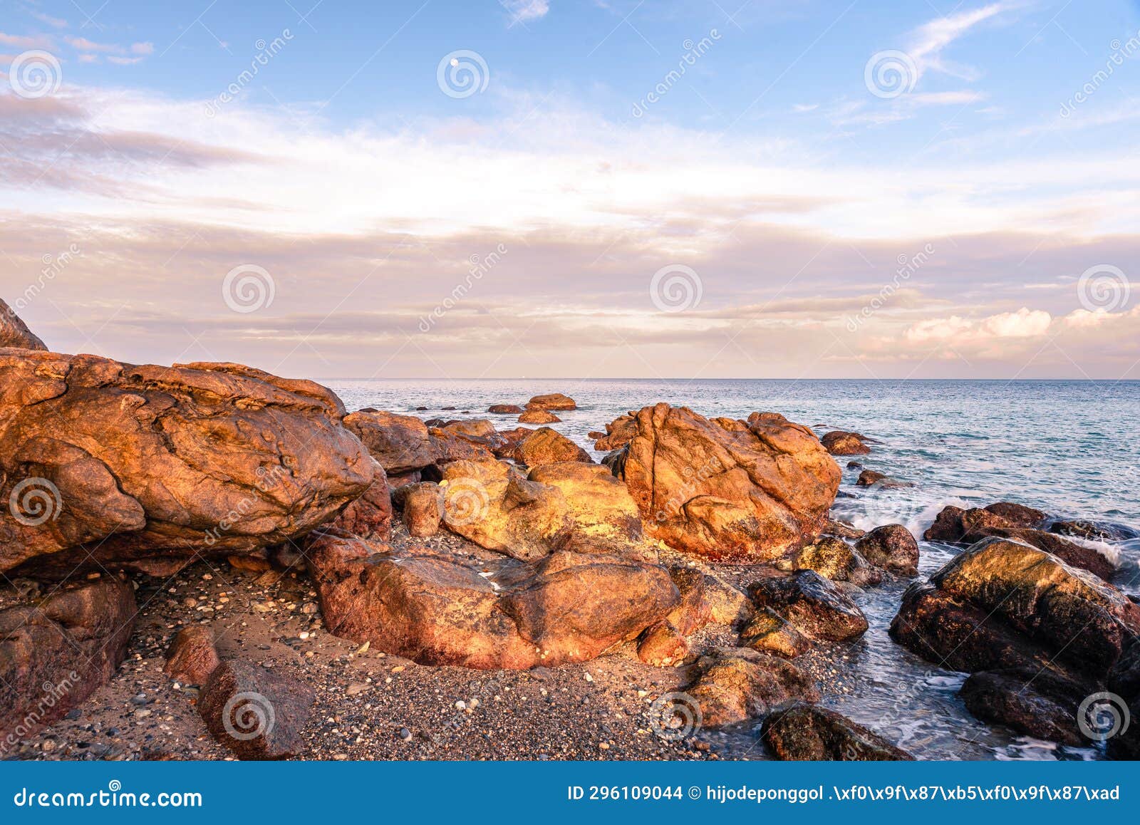 Scenic Rock Formation during Sunrise at the Beach of Mindoro ...