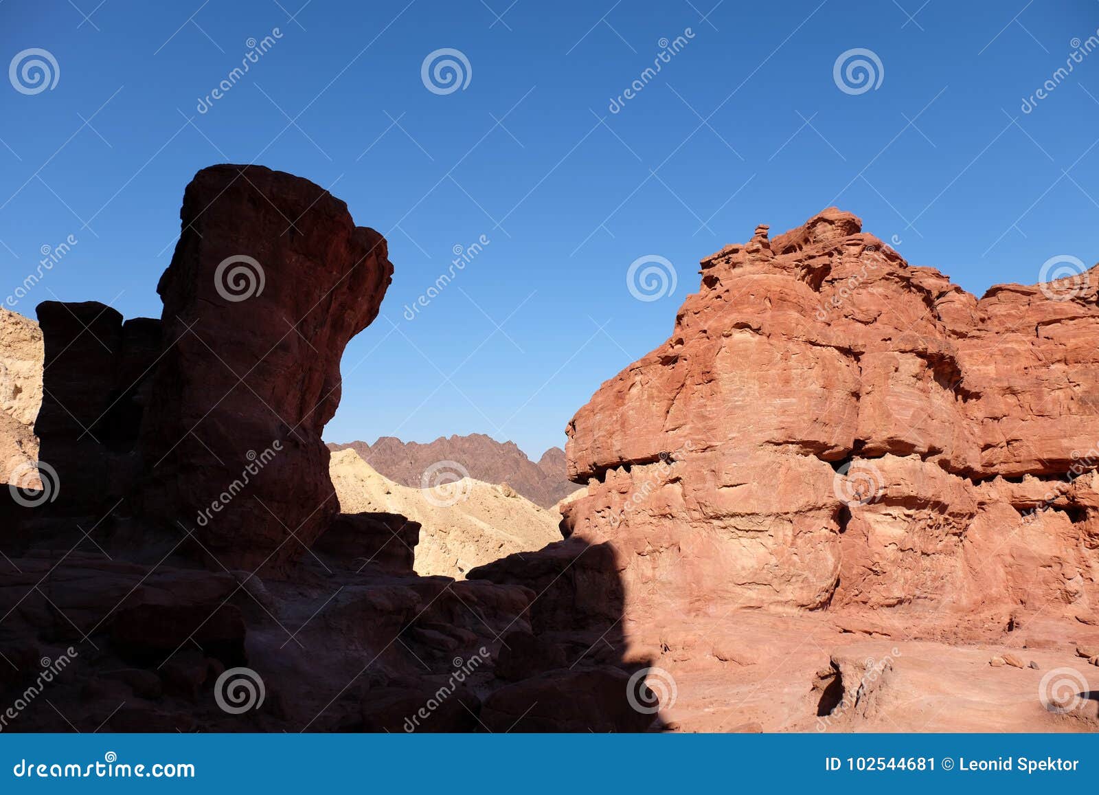 Scenic Rocks in Eilat Mountains. Stock Image - Image of rocks, israel ...