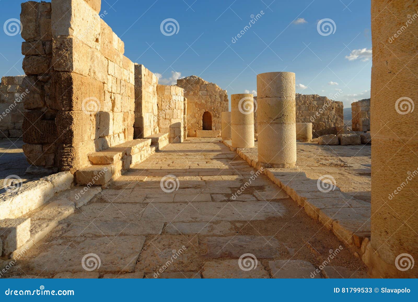 Scenic Ruins of Ancient Temple at Sunset Stock Image - Image of ...