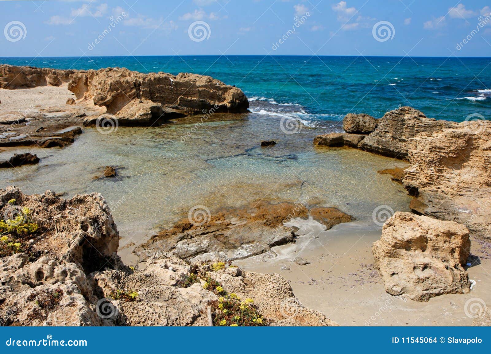 Scenic Sea Coast Lagoon Landscape Stock Photo - Image of scenic, curve ...