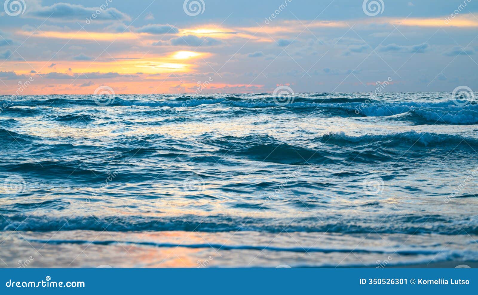 Scenic Seascape. Sea Waves for Background or Backdrop. Waves at Beach ...