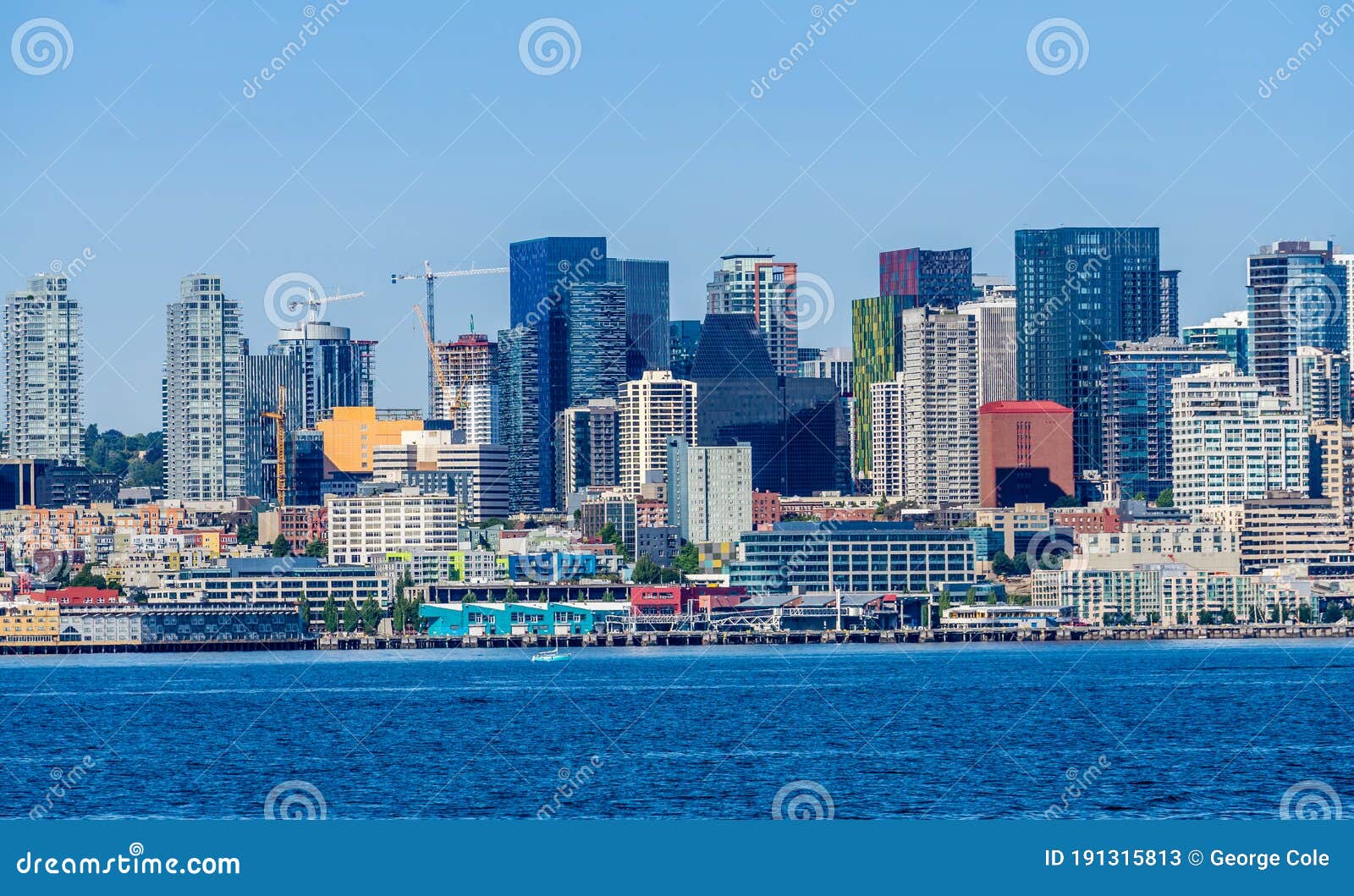 Scenic Seattle Skyline Section 4 Stock Image - Image of architecture ...