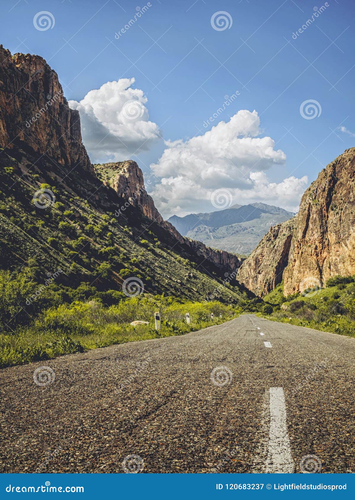 Scenic Shot of Empty Mountain Stock Image - Image of landmark, hillside ...